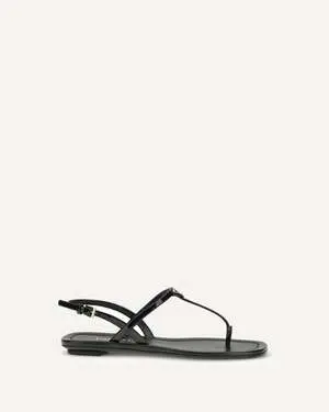 Prada Leather Flip-flop Sandals - Black