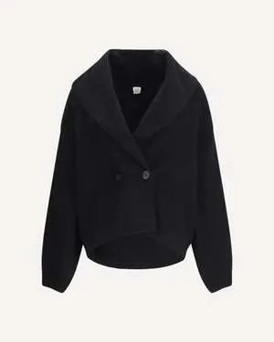 TOTEME Shawl-lapel Ribbed Wool Cardigan