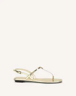 Prada Leather Flip-flop Sandals - Silver