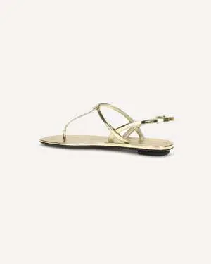 Prada Patent Leather Flip-flop Sandals With Triangle Logo Detail - Silver