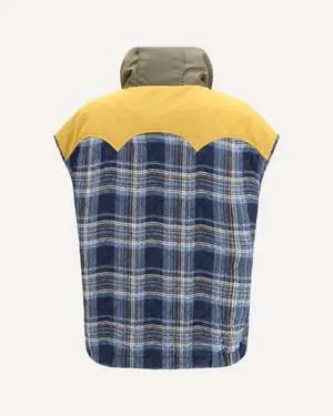 MARBELL Kate Quilted Padded Vest - Blue