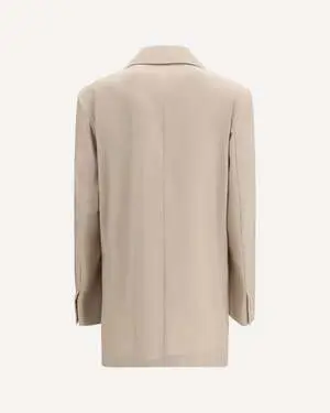 Max Mara Single-breasted Wool-blend Blazer - Beige