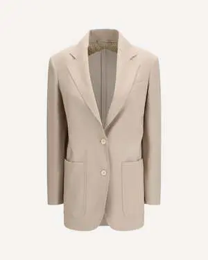 Max Mara Single-breasted Wool-blend Blazer - Beige