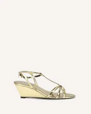 Prada Wedge Sandals - Gold