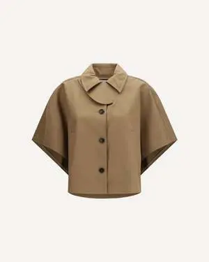 Max Mara Cotton Cape - Brown
