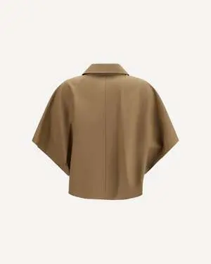 Max Mara Cotton Cape - Brown