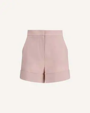 Max Mara Mohair And Silk Canvas Shorts - Pink