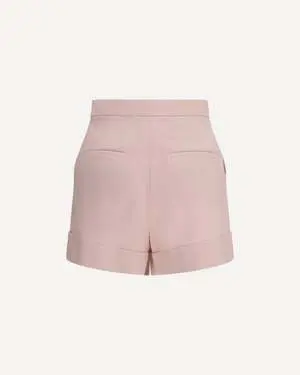 Max Mara Mohair And Silk Canvas Shorts - Pink