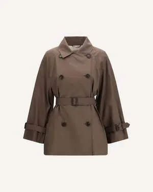 Max Mara Technical Cotton-blend Twill Trench Coat