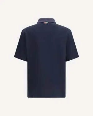 Thom Browne Short-sleeve Polo With Chest Pocket