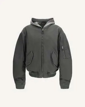 Balenciaga Standard Bomber Jacket With Hood