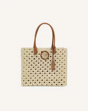 Versace Crochet Tote Bag - Beige