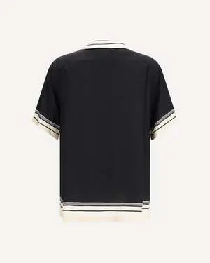 Dolce & Gabbana Hawaii Shirt With Logo And Striped Print
