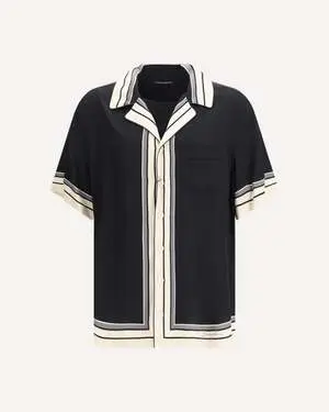 Dolce & Gabbana Hawaii Shirt With Logo And Striped Print - Multicolour