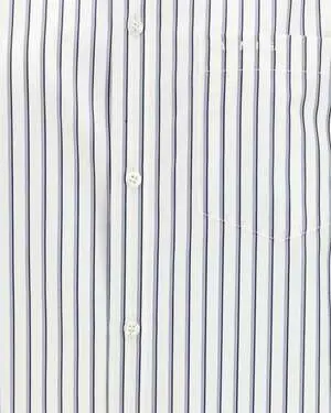 Balenciaga Striped Poplin Cuffed Sleeve Shirt