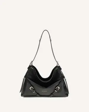 Givenchy Large Voyou Shoulder Bag In Shiny Leather