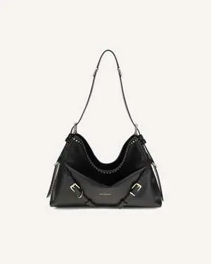 Givenchy Large Voyou Shoulder Bag In Shiny Leather