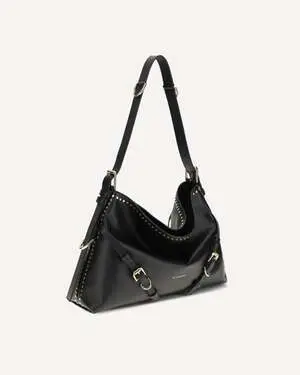 Givenchy Large Voyou Shoulder Bag In Shiny Leather