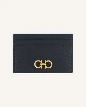 FERRAGAMO Gancini Card Holder - Black