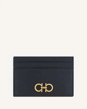 FERRAGAMO Gancini Card Holder - Black