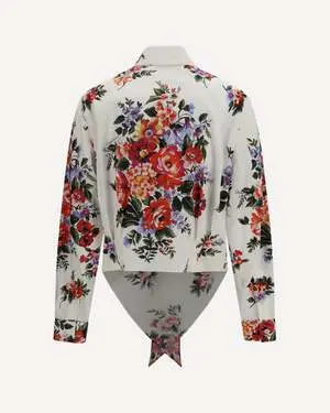 Dolce & Gabbana Cotton Shirt With Bouquet Print - Multicolour