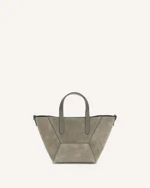 Brunello Cucinelli Suede Shoulder Bag - Beige