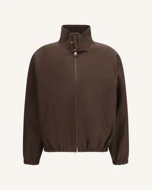 COURREGES Zip-up Bomber Jacket With Embroidered Logo