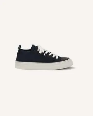 Brunello Cucinelli Cotton Knit And Suede Sneakers - Blue