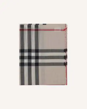 Burberry Silk And Wool Scarf - Beige