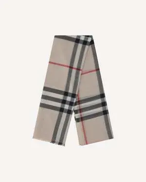 Burberry Silk And Wool Scarf - Beige