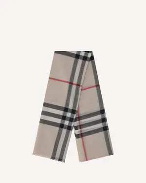 Burberry Silk And Wool Scarf