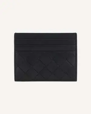 Bottega Veneta Leather Card Holder - Black