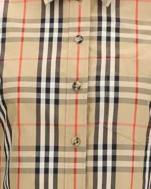 Burberry Stretch Cotton Check Shirt - Multicolour