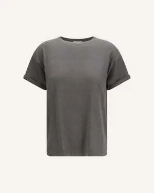 Brunello Cucinelli Cashmere Glitter T-shirt - Grey