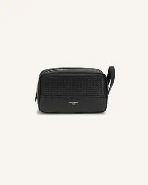 Dolce & Gabbana Leather Beauty Case With Woven Detail