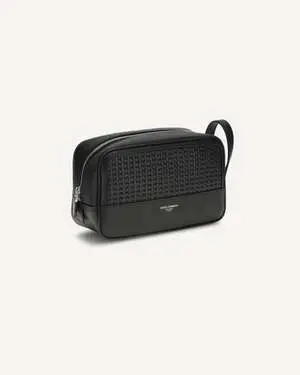 Dolce & Gabbana Leather Beauty Case With Woven Detail