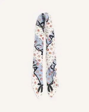 Dolce & Gabbana Silk Scarf With Rose Print