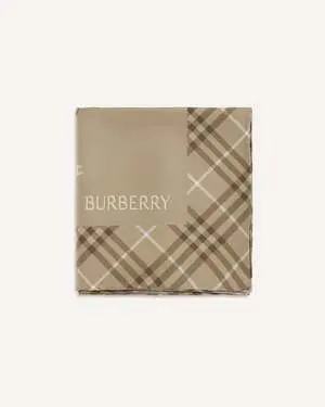 Burberry Silk Scarf With Archive Equestrian Knight