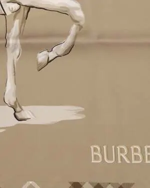 Burberry Silk Scarf With Archive Equestrian Knight
