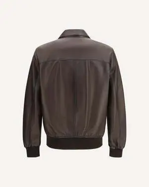 ANDREA D'AMICO Leather Bomber Jacket