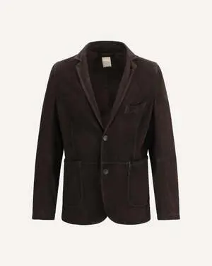 ANDREA D'AMICO Suede Single-breasted Jacket
