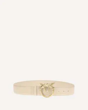 Pinko Love Birds Logo Leather Belt