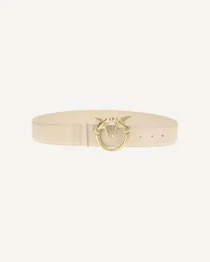 Pinko Love Birds Logo Leather Belt