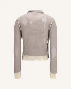 DIESEL® Distressed Knit Sweater With Cut-out Detail