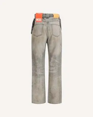 DIESEL® Slim-fit Belted Jeans - Grey