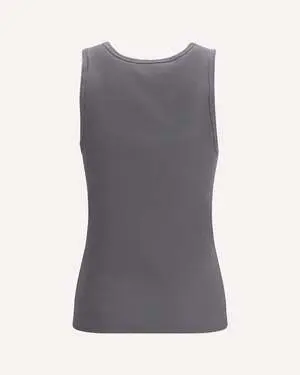 Dolce & Gabbana Ribbed Graphic Tank Top