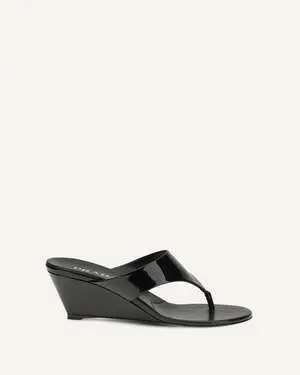 Prada Leather Thong Sandals - Black