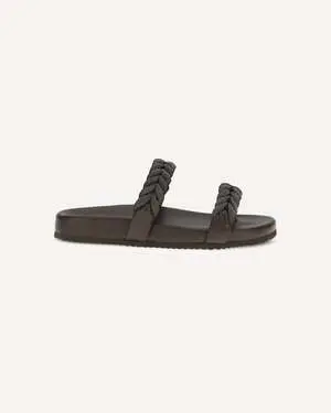 Brunello Cucinelli Braided Strap Leather Sandals