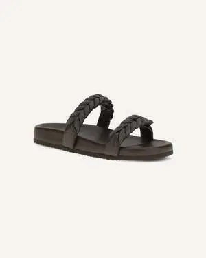 Brunello Cucinelli Braided Strap Leather Sandals