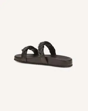 Brunello Cucinelli Braided Strap Leather Sandals
